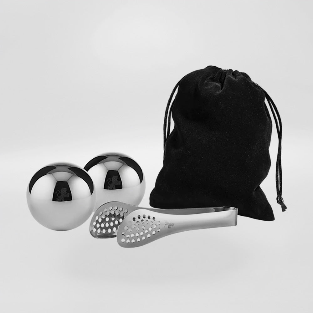 Reusable Ice Ball Set/2 With Tongs – Acquisitions New Zealand