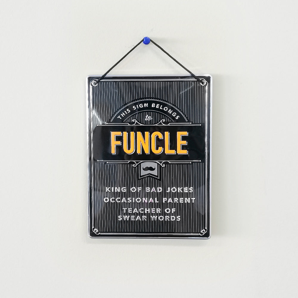 Funcle' Metal Man Cave Sign – Acquisitions New Zealand