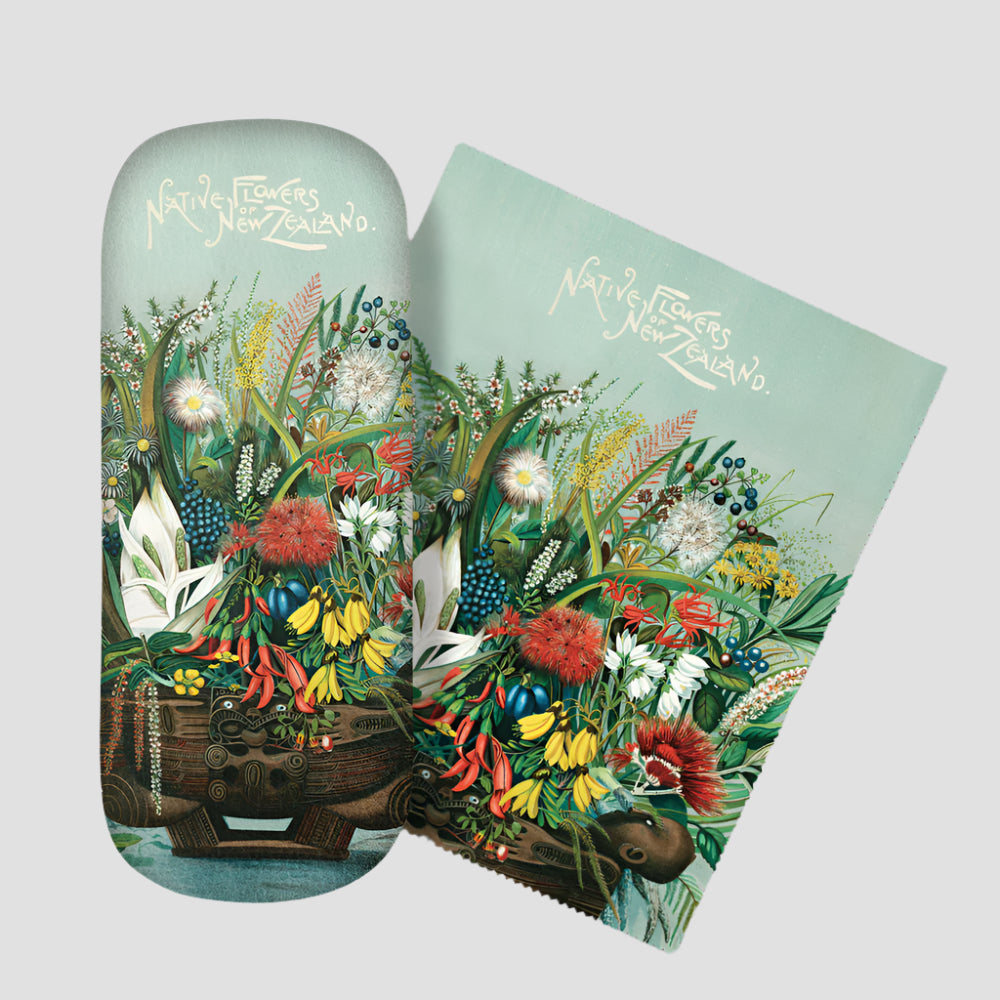 Kiwiana Glasses Case - 'Native Flowers' – Acquisitions New Zealand