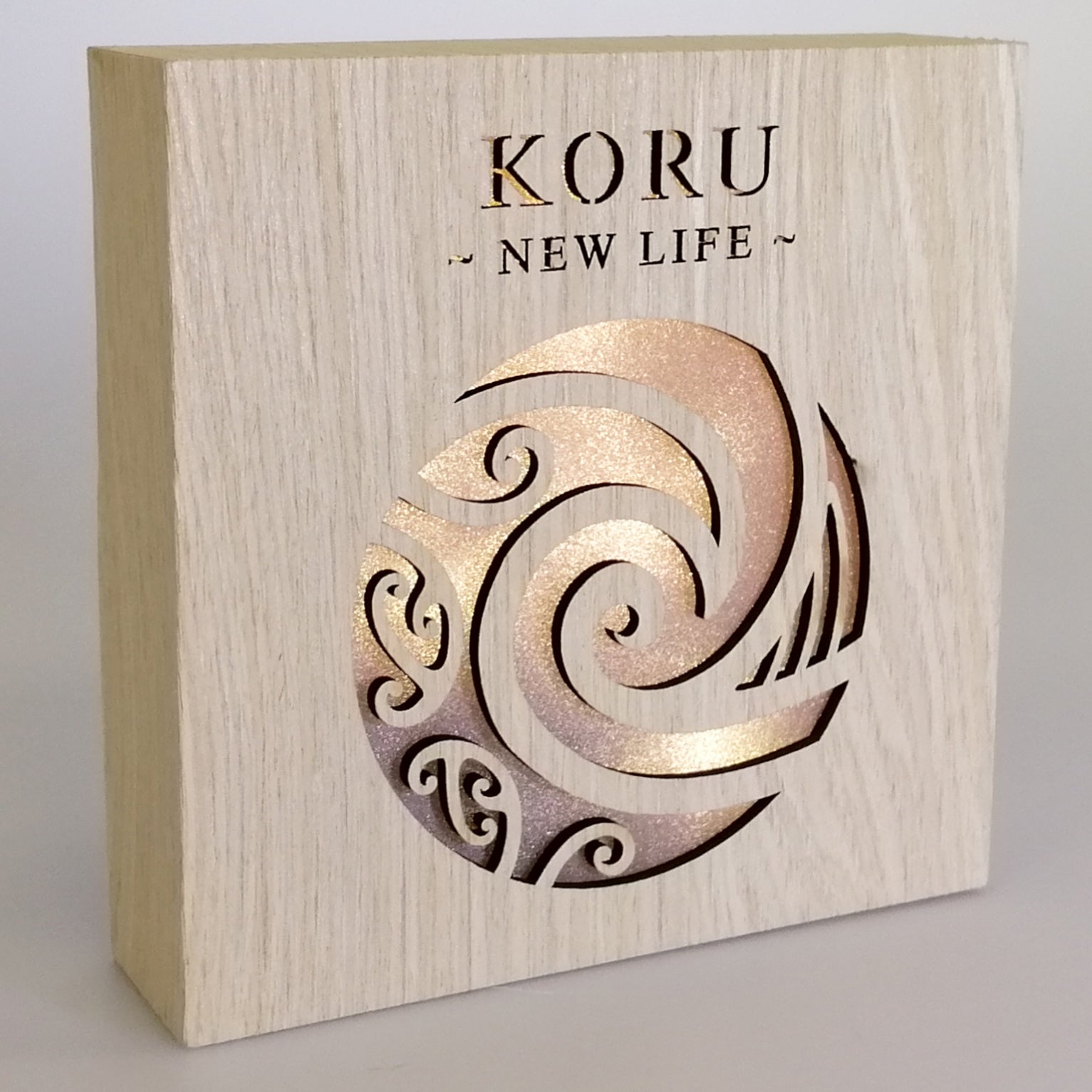 LED Kiwiana Block - 'Koru - New Life' – Acquisitions New Zealand